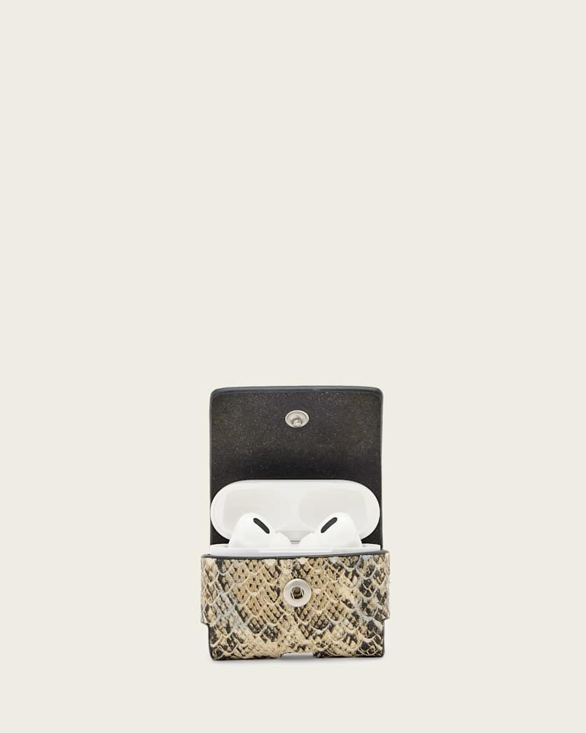 AirPod Leather Snake Case DESERT WHITE | ALLSAINTS